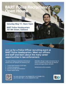 Join the BART Police Department - BART Police Department